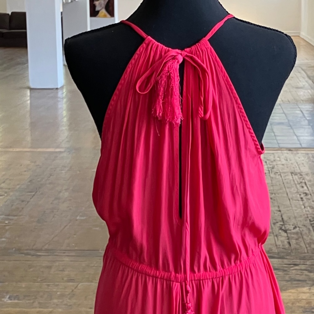 Calypso Bright, Pink 70s Inspired Maxi Dress With Poc… - Gem